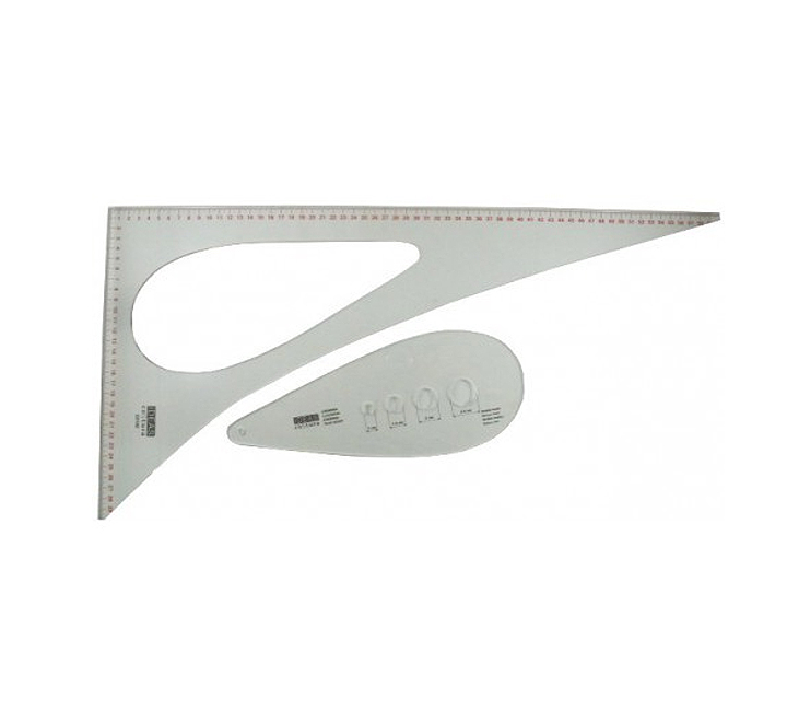 Regla Cartabón 60 X 30 cm Hipotenusa curva, Sisa Interior + Regla Sisa ...